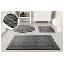 Badematte OTTO HOME "Meellor", granit grau, H:20mm, Baumwolle, Badematten, Badematte, Badteppich, getuftet, modern, Uni, antirutsch, flauschig, Baumwolle