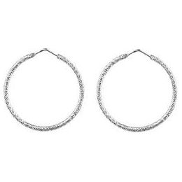 Paar Creolen Firetti "Schmuck Geschenk Silber 925 Ohrschmuck Ohrringe gedrehte Optik" Gr. 25, silberfarben, Ohrringe, Damen, 25, Silber 925 (Sterlingsilber)