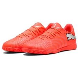Fu&szlig;ballschuh Puma "FUTURE 9 PLAY IT", Gr. 45, glowing rot, Puma wei&szlig;, Puma schwarz, Puma silber, Synthetik, Schuhe Fu&szlig;ballschuh, f&uuml;r Halle und Stra&szlig;e