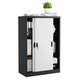 Aktenschrank Vcm "B&uuml;roschrank Stahlschrank abschlie&szlig;bar Malivo 3fach", wei&szlig; (anthrazit, wei&szlig;), B:80cm T:40cm, Obermaterial: 100% Metall MT., Schr&auml;nke