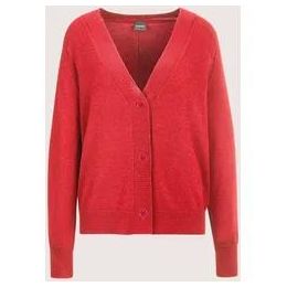 Madeleine Mode Strickjacke MADELEINE "Strickjacke Kurze Strickjacke", Damen, Gr. 40/42, rot, Obermaterial: 75% Schurwolle WV. 20% Seide silk. 5% Kaschmir WS., Modern, normal, V-Ausschnitt, Strickjacken Strickjacke