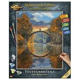 Malen nach Zahlen Schipper "Meisterklasse Premium - Teufelsbr&uuml;cke am Rakotzsee", bunt, Malvorlagen, KinderB:40cm H:50cm, Made in Germany, B:40cm H:50cm