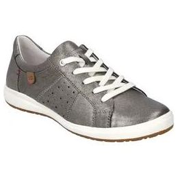Sneaker Josef Seibel "Caren 01, platin", Damen, Gr. 39, grau (platin), Obermaterial: 100% Rindsleder Leather cow., Schuhe Sneaker