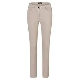 Regular-fit-Jeans GOLDNER "Kurzgr&ouml;&szlig;e Lange Freizeithose BELLA mit Formbund", Damen, Gr. 25, K-Gr, beige (kitt), Obermaterial: 65% Baumwolle CO. 31% Polyester PES. 4% Elasthan EL., normal, Jeans, Ohne