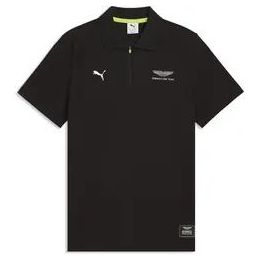 Poloshirt Puma "Puma x ASTON MARTIN ARAMCO F1 TEAM Jacquard Polo Herren", Herren, Gr. XXL, schwarz, Obermaterial: 29% Polyester, 71% Baumwolle. Kragen: 100% Baumwolle, clean, regular fit, Rundhals, Shirts