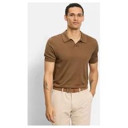 Poloshirt OLYMP "OLYMP Casual Strick", Herren, Gr. L, nougat, 50% Baumwolle, 50% Lyocell, Shirts