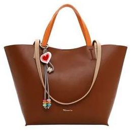 Shopper Tamaris "Shopper TAS Keshia", Damen, Gr. B/H/T: 48cm x 30cm x 12cm 0, braun (cognac 700), Polyurethan, Taschen Shopper