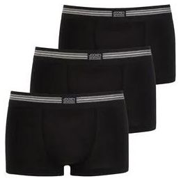 Boxershorts Jockey "Boxershort Cotton Stretch Short Trunk 3P 3er Pack", Herren, Gr. S, schwarz, Obermaterial: 95% Baumwolle CO. 5% Elasthan EL., Unterhosen