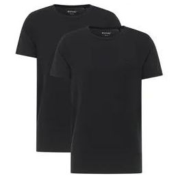 T-Shirt Mustang "T-Shirt Style Allen 2-Pack 2er Pack", Damen, Gr. XL, schwarz, Obermaterial: 95% Baumwolle CO(Bio). 5% Elasthan EL., Shirts T-Shirt