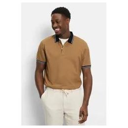 Poloshirt OLYMP "OLYMP Casual Wirk", Damen, Gr. M, braun (caramel), 100% Baumwolle, Shirts