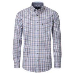 Langarmhemd Casamoda "Casamoda Freizeithemd kariert", Herren, Gr. M, Normalgr&ouml;&szlig;en, blau, 100% Baumwolle, kariert, comfort fit, Hemden