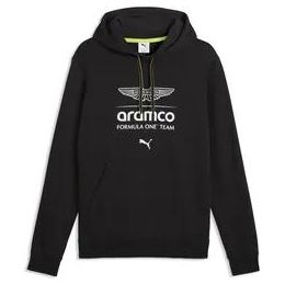 Hoodie Puma "Puma x ASTON MARTIN ARAMCO F1 TEAM Essentials Hoodie Herren", Herren, Gr. L, schwarz, Obermaterial: 68% Baumwolle, 32% Polyester. Kapuzenfutter: 100% Baumwolle. Rippe: 97% Baumwolle, 3% Elasthan, normal, Sweatshirts Hoodie