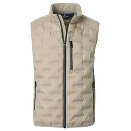 Steppweste Casamoda "Casamoda Steppweste uni", Herren, Gr. 5XL, beige, 100% Polyester, Westen Steppweste