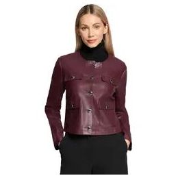 Jackenblazer Betty Barclay "Damen langarm", Damen, Gr. 42, schwarz aubergine, Obermaterial: 100% Polyurethan, 100% Polyester, Basic, normal normal, Rundhals, Blazer
