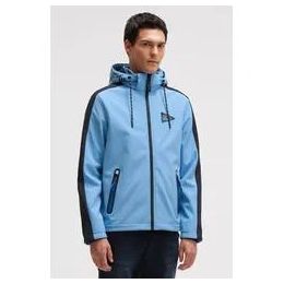 Softshelljacke CAMP DAVID, Herren, Gr. XL, electric sky, Softshell, Material: 97% Polyester, 3% Elasthan, Futter: 100% Polyester, unifarben, regular fit normal, eingesetzt Windstopperb&uuml;ndchen, Jacken Softshelljacke, mit abtrennbarer Kapuze