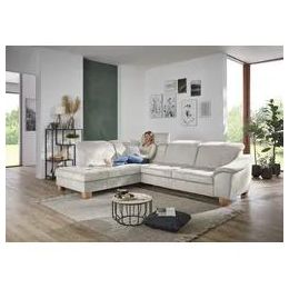 Ecksofa DIE PLANBAR "PP-LA23145 L-Form", ecru, B:299cm H:88cm T:243cm, 100% recyceltes Polyester, Sofas, Ecksofa, inkl. Kopfpolsterverstellung, Federkernpolsterung