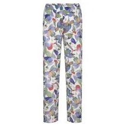 Schlupfhose GOLDNER "Schlupfhose mit floralem Print", Damen, Gr. 40, N-Gr, bunt (bunt, gemustert), Obermaterial: 100% Viskose CV., gerade, Hosen Schlupfhose, Eingriffstaschen an der Seite
