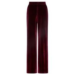 Lily & Lionel Jerseyhose LILY AND LIONEL "Valerie Straight Leg Velvet Trouser Damen", Damen, Gr. 38, Normalgr&ouml;&szlig;en, burgundy, 100% Baumwolle, normal, Hosen Jerseyhose