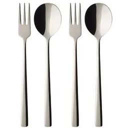 Villeroy & Boch Besteck-Set VILLEROY & BOCH "Spaghetti Besteck-Set Daily Line 21,5 cm silber", silber, Essbesteck-Sets