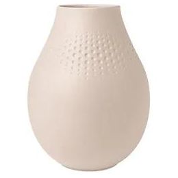 Villeroy & Boch Dekovase VILLEROY & BOCH "Vase Perle Manufacture Collier 20 cm", beige, Vasen