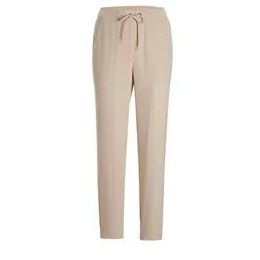Schlupfhose GOLDNER "Braune Cargo-Schlupfhose SARA", Damen, Gr. 40, N-Gr, beige, Obermaterial: 95% Polyester PES. 5% Elasthan EL., Hosen Schlupfhose
