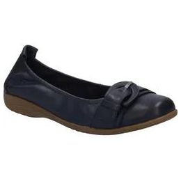 Ballerina Josef Seibel "Fenja 23, indigo", Damen, Gr. 39, blau (indigo), Obermaterial: 100% Rindsleder Leather cow., Schuhe Ballerina
