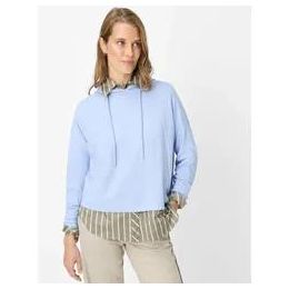 Sweatshirt Brax "Style BECA L", Damen, Gr. 46, hellblau, 70% Viskose, 25% Polyester, 5% Elasthan, Sweatshirts Sweatshirt