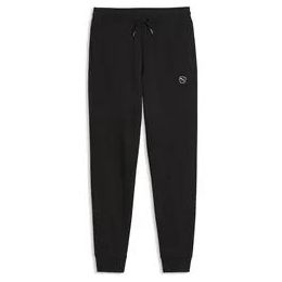 Sporthose Puma "Essentials Elevated Jogginghose Damen", Damen, Gr. XL, Normalgr&ouml;&szlig;en, schwarz, Obermaterial: 100% Baumwolle. Rippe: 3% Elasthan, 97% Baumwolle. Seitenpartie: 100% Baumwolle. Seitentasche &ndash; Oben: 100% Baumwolle, unifarben, regular fit, Hosen Sporthose