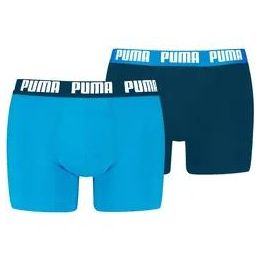 Boxershorts Puma "Boxershort 2er Pack", Damen, Gr. M, blau (hellblau), Obermaterial: 95% Baumwolle CO. 5% Elasthan EL., Unterhosen