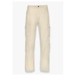 Cargohose DROPSIZE "Dropsize Herren Dropsize Double Pocket Cargo Pant", Damen, Gr. W33 L33, L&auml;nge 33, beige, 100% Baumwolle, unifarben, normal, Hosen Cargohose