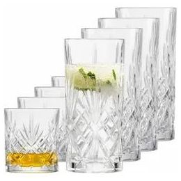 Schott Zwiesel Glas SCHOTT-ZWIESEL "Bargl&auml;serset Show 8er Set transparent", bunt (transparent), Glas, Trinkgef&auml;&szlig;e, GlaeserSet Whiskyglas Cocktailglas