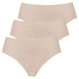 H&uuml;ftslip Nina von C. "3er Pack Damen H&uuml;ftslip Daily", Damen, Gr. 38, beige (nude), Obermaterial: 100% Baumwolle CO., Unterhosen