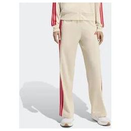 Sporthose Adidas SPORTSWEAR "3-STREIFEN FASHION", Damen, Gr. L, N-Gr, crystal linen, pure ruby, normal, gr., Obermaterial: 100% Polyester, Hosen Sporthose