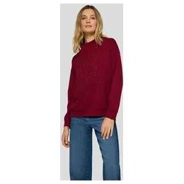 Sweatshirt Rabe "Sweatshirt", Damen, Gr. 42, rot, 48%Polyester, 47%Viskose, 5%Elastan, unifarben, gerade, Sweatshirts Sweatshirt