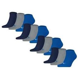 Sneakersocken Puma "Socken Sneaker Plain 12P 12er Pack", Herren, Gr. 43-46, bunt (grau, blau), Obermaterial: 66% Baumwolle CO. 18% Polyamid PA. 14% Polyester PES. 2% Elasthan EL., Socken Sneakersocken