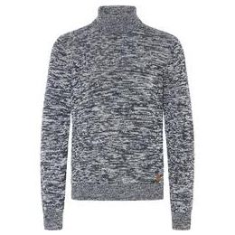 Rollkragenpullover Blend "Rollkragenpullover BHDami", Herren, Gr. L, blau (marineblaus), Obermaterial: 70% Baumwolle CO recyc.. 30% Polyester Pol. recyc.., Pullover Rollkragenpullover