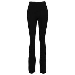 Leggings Urban Classics "Urban Classics Damen Ladies Rib Knit Bootcut Leggings", Damen, Gr. 5XL, US-Gr&ouml;&szlig;en, schwarz, 35% Viskose, 35% Polyacryl, 30% Polyamid, unifarben, slim fit, Hosen Leggings