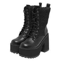 Stiefel Buffalo "Buffalo KILLAH LACE UP HI -", Damen, Gr. 41, schwarz, Polyurethan, unifarben, Schuhe Stiefel