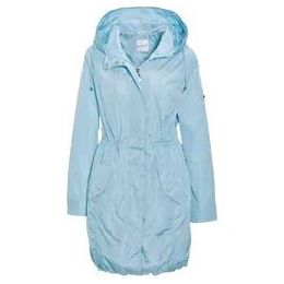 Kurzjacke GOLDNER "Trendiger leichter Regen Parka aus funktionalem Material", Damen, Gr. 48, blau (eisblau), Obermaterial: 100% Polyamid PA., normal, Sonstiges, Jacken Kurzjacke, Ohne