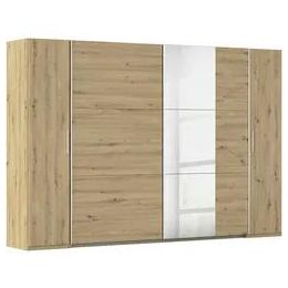 Schwebet&uuml;renschrank Rauch "Kleiderschrank Dreht&uuml;renschrank Schrank Garderobe KRONACH TOPSELLER", eiche artisan, griffleisten alu, mit 1 spiegel, B:311cm H:210cm T:59cm, Holzwerkstoff, Schr&auml;nke, Schwebet&uuml;renschrank, Kombischrank optional mit 1 oder 2 Spiegel viele B&ouml;den MADE IN GERMANY