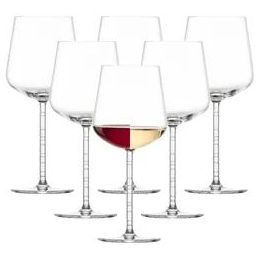Schott Zwiesel Weinglas ZWIESEL GLAS "Allround Weingl&auml;ser Journey 608 ml 6er Set transparent", bunt (transparent), 6 tlg., Glas, Trinkgef&auml;&szlig;e, Weinglas