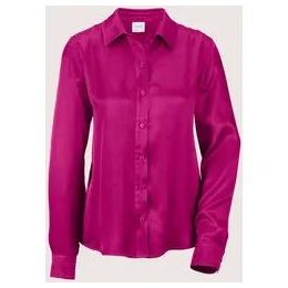 Madeleine Mode Hemdbluse MADELEINE "Hemdbluse Elegante Viskosebluse mit Hemdkragen", Damen, Gr. 36, pink (magenta), Obermaterial: 100% Viskose CV., Modern, normal, Blusen Hemdbluse
