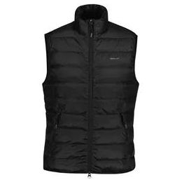 Steppweste Gant "Steppweste LIGHT DOWN VEST", Herren, Gr. XXL, schwarz, Obermaterial: 100% Polyester PES. Futter: 100% Polyester PES. 90% Daunen DOWN. 10% Federn FEATHER., Westen Steppweste