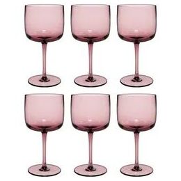 Villeroy & Boch Weinglas "Weingl&auml;ser Like Glass 270 ml 6er Set", pink (grape), 6 tlg., Glas, LIKE. BY VILLEROY & BOCH, Trinkgef&auml;&szlig;e, Weinglas