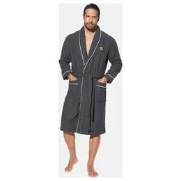Hausanzug Jan Vanderstorm "Bademantel ROLFGARD", Herren, Gr. 5XL, grau (dunkelgrau), Obermaterial: 100% Baumwolle CO., Homewear-Sets Hausanzug