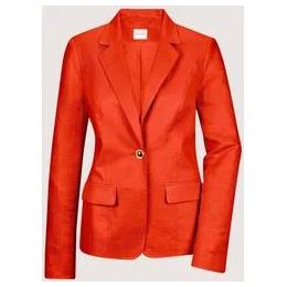 Madeleine Mode Jackenblazer MADELEINE "Blazer Leinenblazer", Damen, Gr. 42, orange (blutorange), Obermaterial: 100% Leinen LI., Modern, normal, Blazer