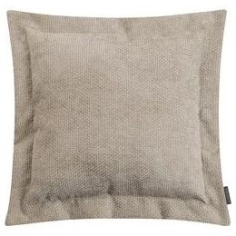Dekokissen MAGMA HEIMTEX "ARLO Flatterkissen", taupe, unifarben, B:70cm H:8cm L:70cm, Chenille, Faserb&auml;llchen (Polyester), Polyester, Dekokissen_Sitzkissen_Kissenh&uuml;llen, Elegantes Zierkissen mit samtiger Struktur und zeitlosem Design