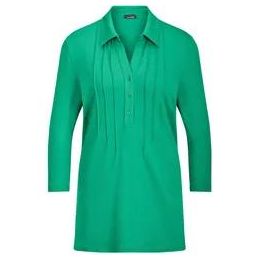 Tunika GOLDNER "Elegantes Blusenshirt mit Biesen", Damen, Gr. 54, gr&uuml;n, Obermaterial: 95% Viskose CV. 5% Elasthan EL., figurumspielend, Tuniken, stretchbequeme Jerseyqualit&auml;t
