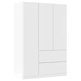 Dreht&uuml;renschrank Rauch "Kleiderschrank Schrank Garderobe W&auml;scheschrank Schlafzimmer JOEL", alpinwei&szlig;, B:136cm H:197cm T:54cm, Holzwerkstoff, Schr&auml;nke, Dreht&uuml;renschrank, mit zwei Schubladen, mit Push-to-Open Funktion MADE IN GERMANY