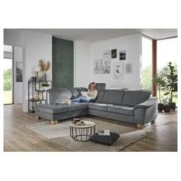 Ecksofa DIE PLANBAR "PP-LA23145 L-Form", anthrazit, B:299cm H:88cm T:243cm, 100% recyceltes Polyester, Sofas, Ecksofa, inkl. Kopfpolsterverstellung, Federkernpolsterung